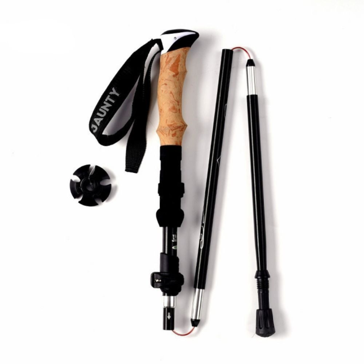 Expandable Aluminum Outdoor Trekking Poles 5 Section EVA Walking Sticks ...