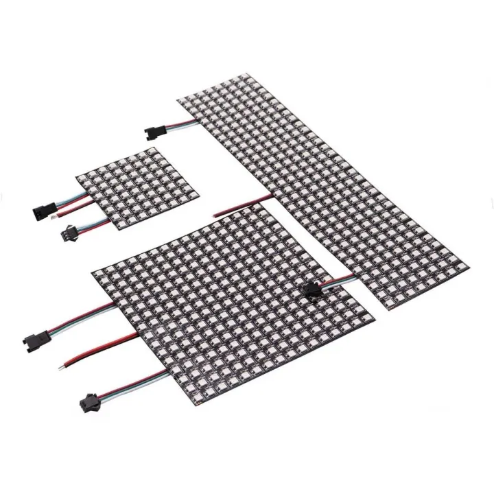 DC5V Flexible with IC RGB LED WS2812B 8x8 16x16 8x32 Pixels Led Panel ...