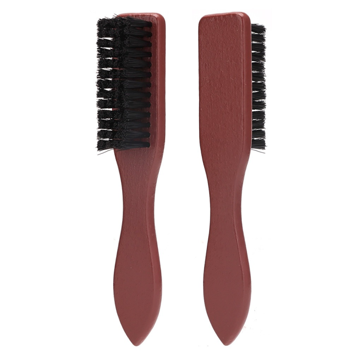 Hair Styling Salon Tools Wood Beard Brush Anti Static Soft Men Mustache ...