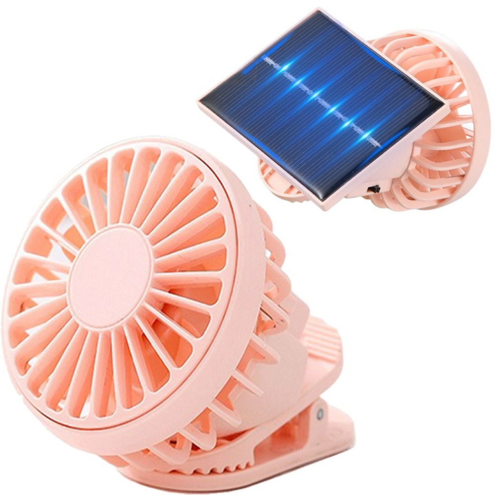 Convenient Low Noise Portable Solar Fan 3 Gears Handsfree Small Air ...