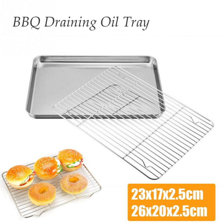 Stainless Steel Oven Draining Oil Cooking Tools Kitchen BBQ Plate ...