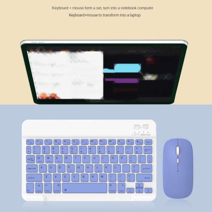 Universal With Mouse 10 Inch Wireless Keyboard Ultra-Slim Portable ...