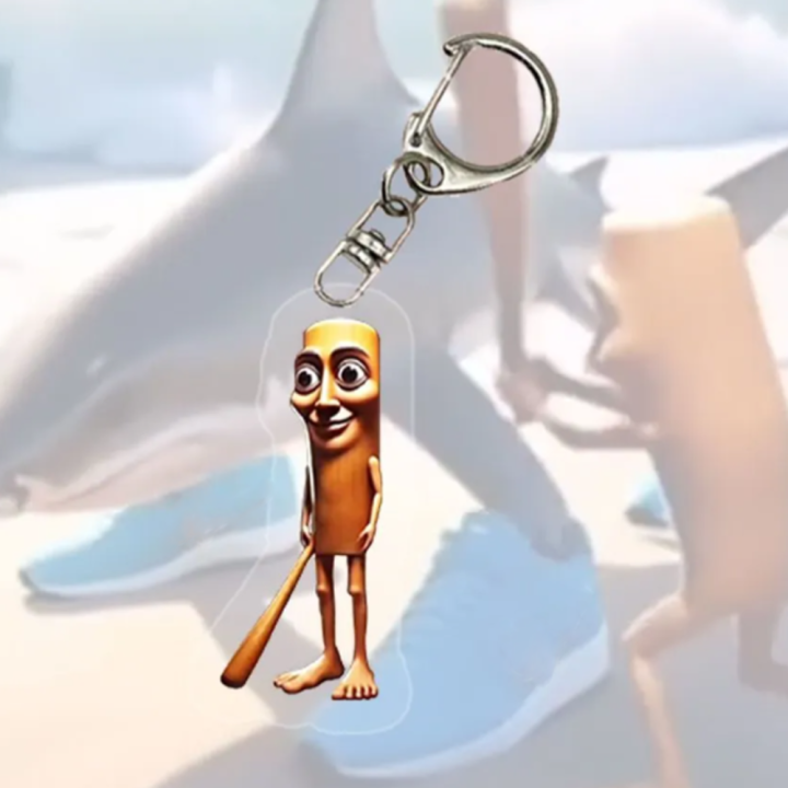 Colorful Tralalero Tralala Brainrot Tung Tung Sahur Keychain Acrylic ...
