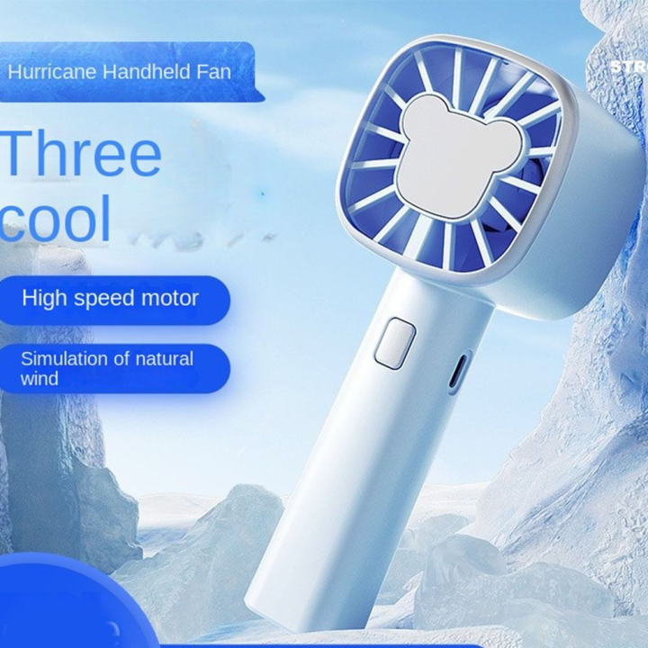 Mini Charging Handheld Fan Powerful High Wind Power Small Electric Fan ...