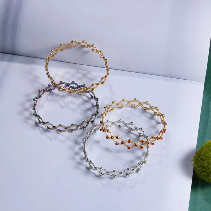 Twist Temperament Folding Ring Bracelets Stretchable Bangle Flexible ...