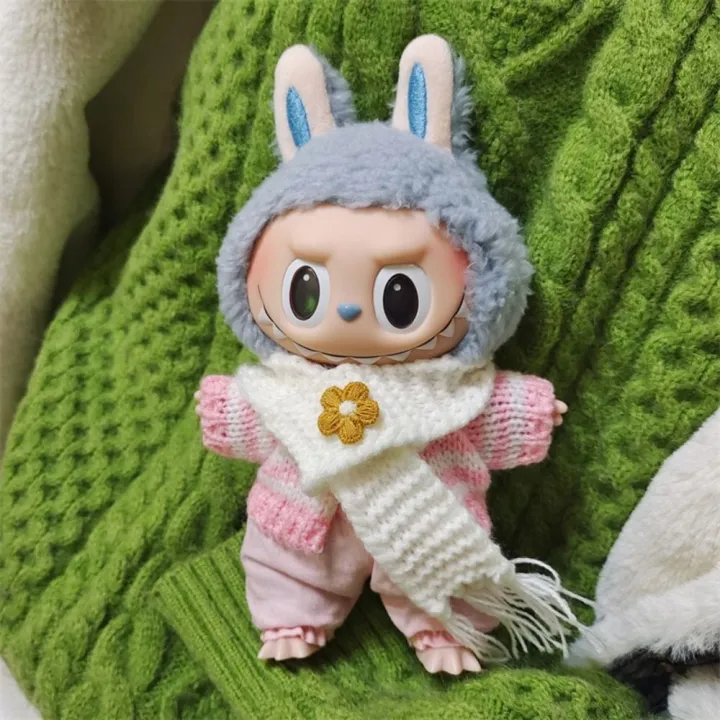 Toy Outfit Doll's Clothes Labubu Doll Knitted Scarf Toy Accessories ...