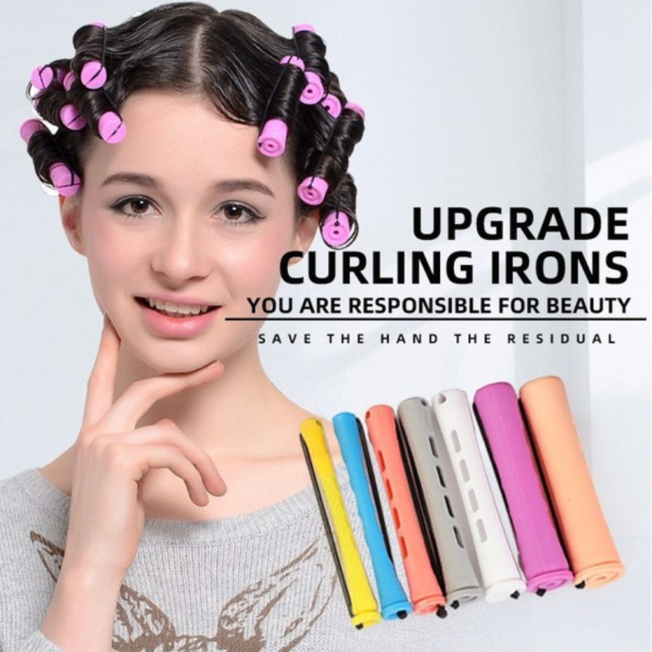 DIY 12 Color Hair Salon Styling Hair Tool Dry Wet Hair Perm Rod Curling ...