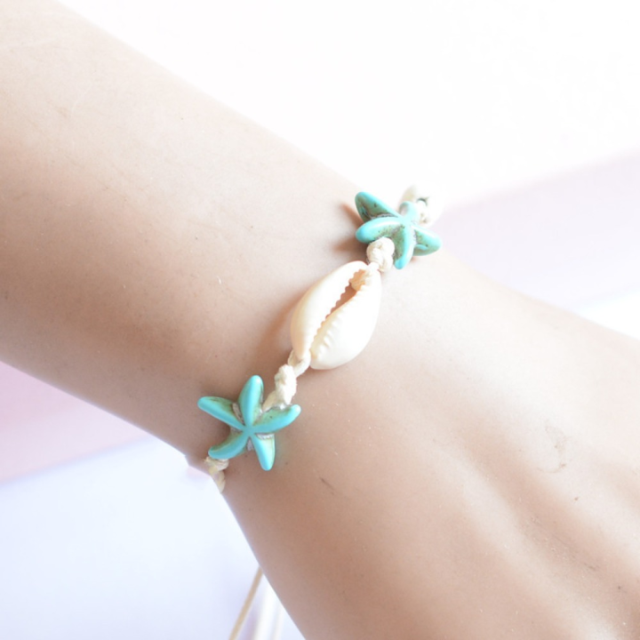 Daily Sea Series Starfish Beaded Bracelet Bohemian Jewelry Turtle Woven ...