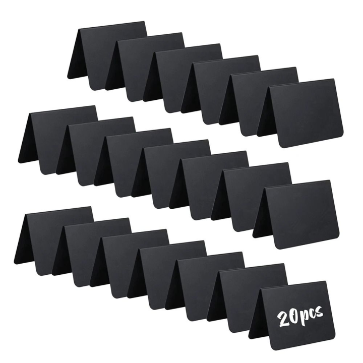 Table Number L-Shaped Mini Chalkboard Signs Small Black Erasable ...