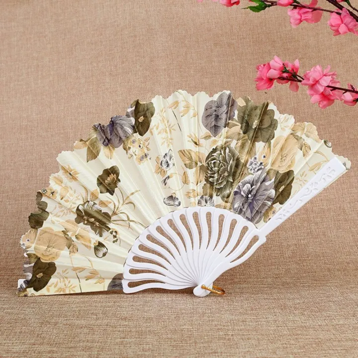 Vintage Chinese Style Hand Held Flower Fan Flower Pattern Fan Art ...