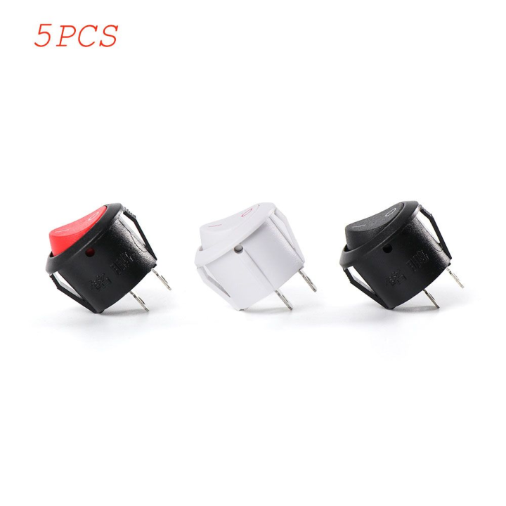 5pcs Durable Boat Rocker Mini Push Button Toggle Switch 2PIN ON/OFF Car ...