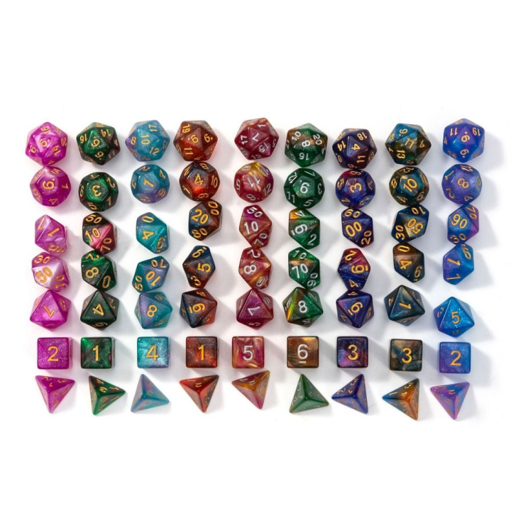 7Pcs/set Gift D4 D6 D8 D10 For TRPG DND Polyhedral Dice Game Dice Table ...