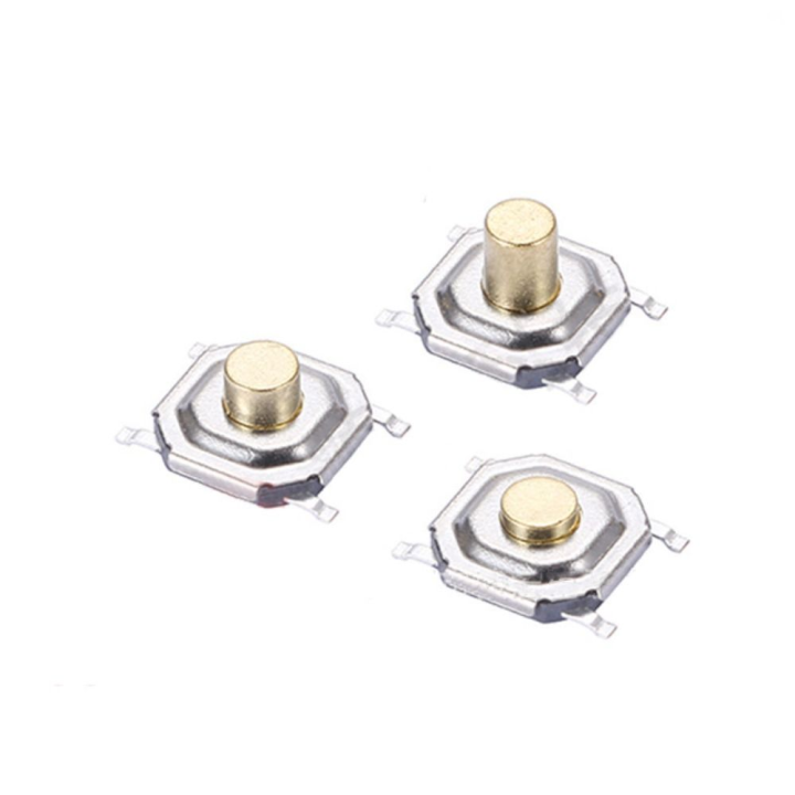 10PCS High Sensitivity Plastic SMD Feet Touch Metal 4*4*1.5MM Tactile ...