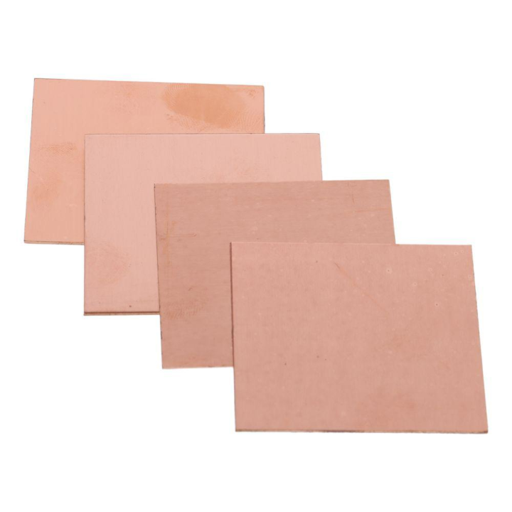 4Pcs Durable Square Pure Copper Sheet 50x50mm Metal Plate Blanks Metal ...