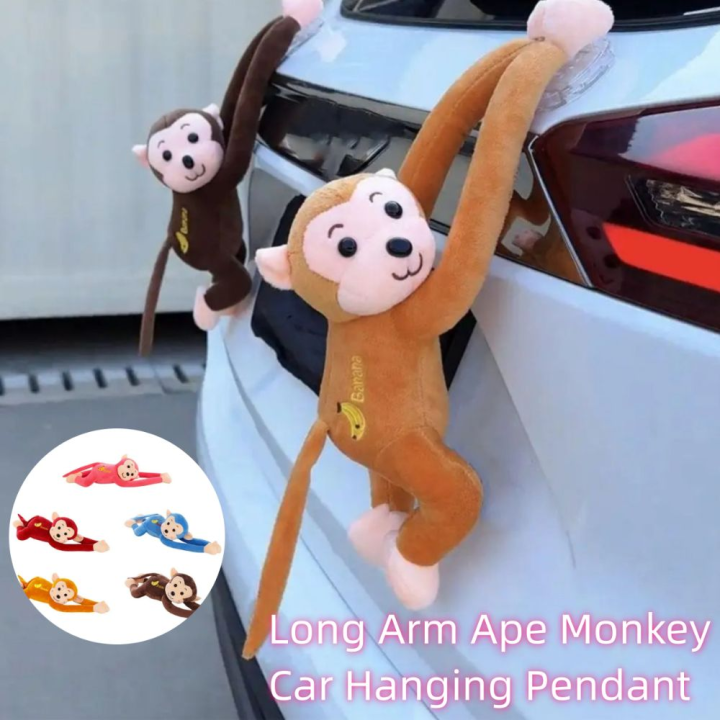 Trendy Long Arm Ape Car Pendant Hanging Monkey Gibbon Car Accesorios Monkey Plush Toys Quick ...