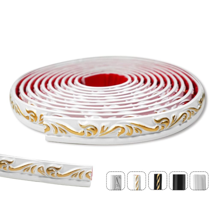 DIY Decoration Self-Adhesive Wall Molding Trim Peel and Stick Flexible ...