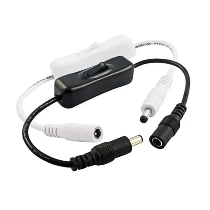 Button Switch DC 12V Light Switch Black White Plastic Female Male Power ...