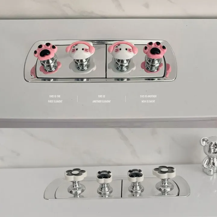 Fashion Labor-saving Toilet Flush Button Cute Portable Toilet Press ...