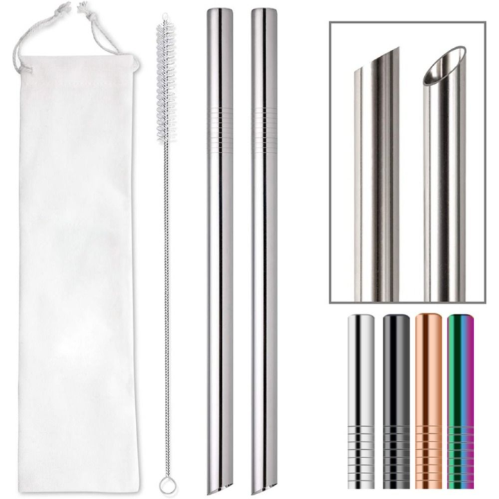 Not Easily Deformed 304 Stainless Steel Boba Straws 12mm Colored Cold ...