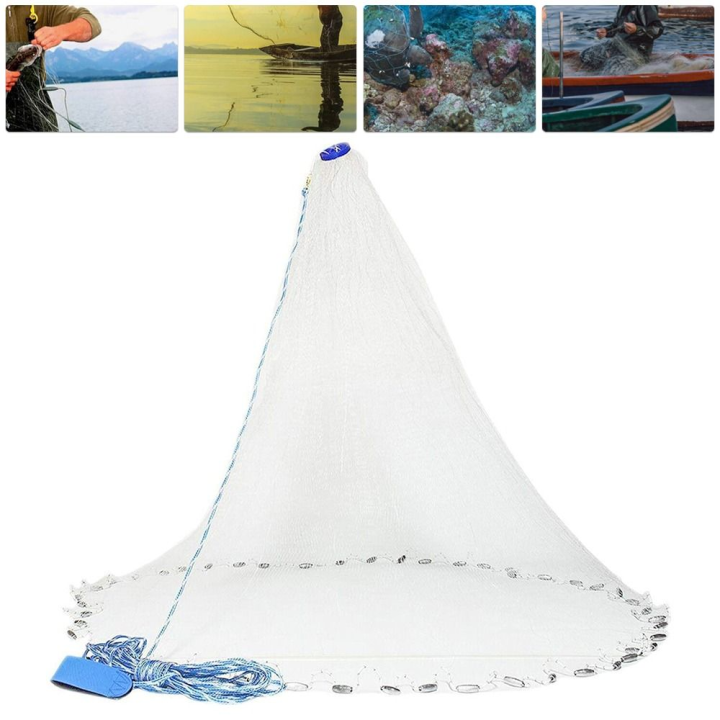 Easy Throw Net Bait 6/8/10/12/16FT Hand Cast Fishing Net Fishing Cast ...