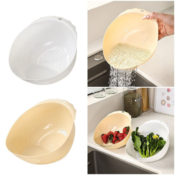 New Multifunctional Rice Washing Sieve Large Capacity with Hanging Hole ...