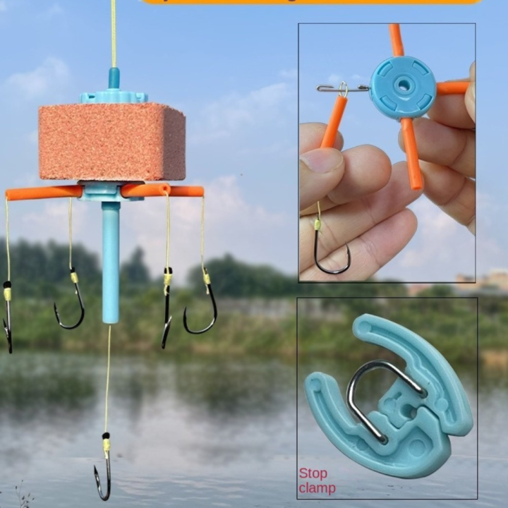 2025 String Hook Fishing Bait Cage Five Hook Carbon Steel Line Group ...