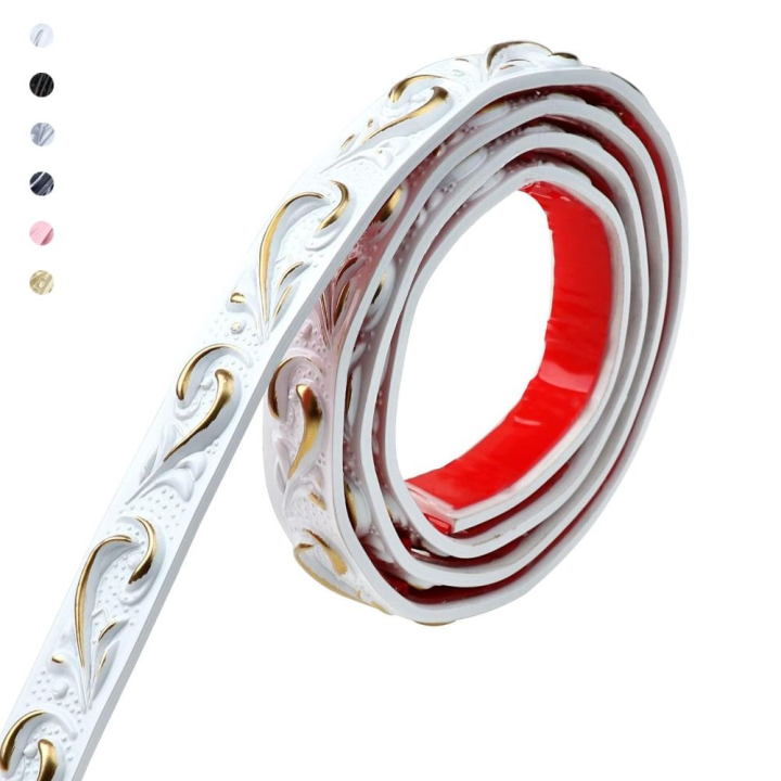 Modern Style Self-Adhesive Wall Molding Trim Flexible PVC Paneling ...