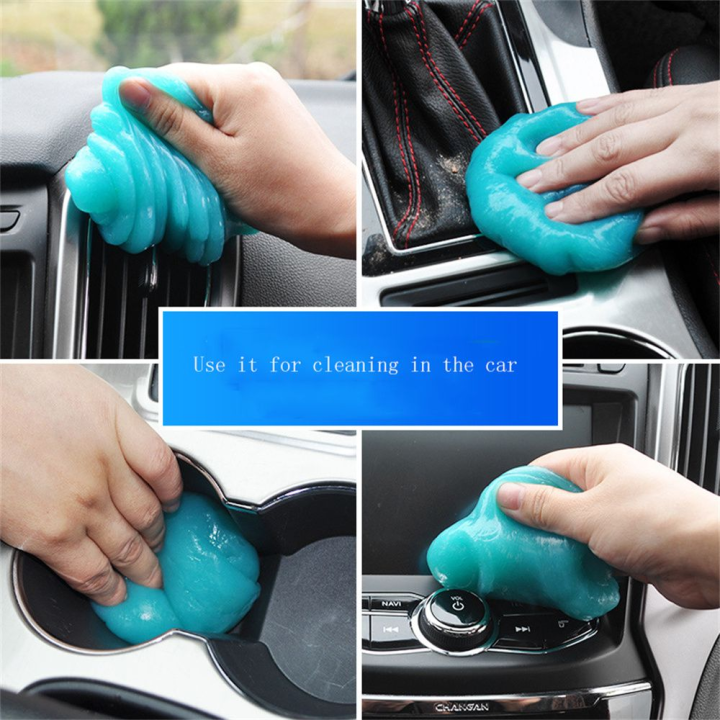 Clearning Tool Car Keyboard Cute Blue Powder Dust Remover Dust Dirt ...