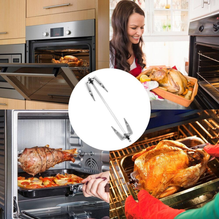Portable Rotating Grill Fork Barbecue Tool Oven Accessories Chicken ...