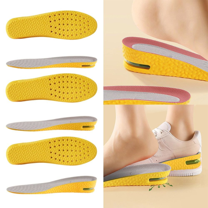 1Pair Shoe Accessories Shock Absorption Invisible Heightening Insole PU ...