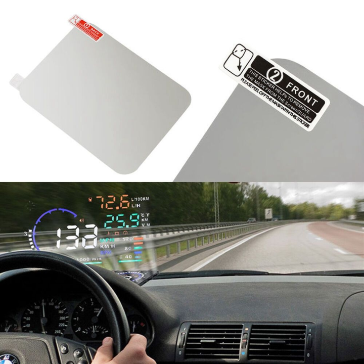 Phone GPS Transparent Clear HUD Projector Car Windshield Screen Sticker ...