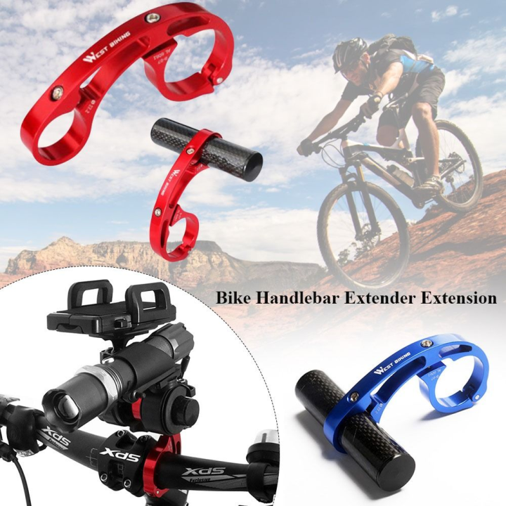 For Bicycle Speedometer Lamp Holder Universal Expansion Rack Bike Handlebar Extender Aluminum ...