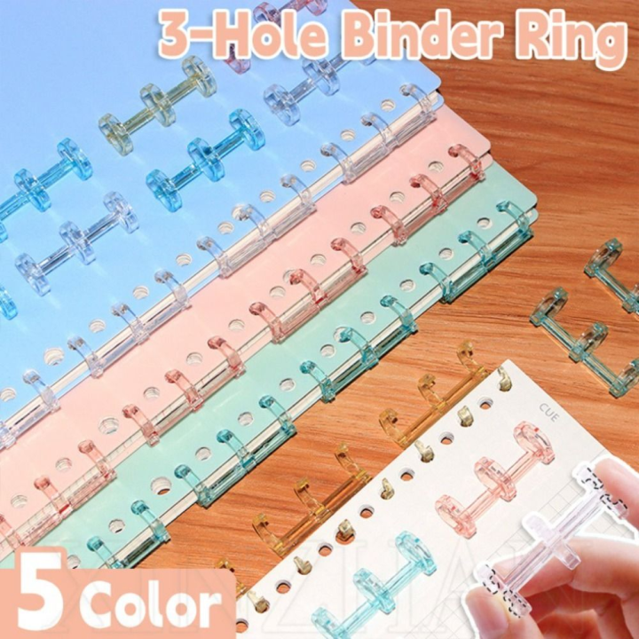 Creative Ring Opening Loose-leaf Ring Clip Plastic 3 Hole Binder Rings ...