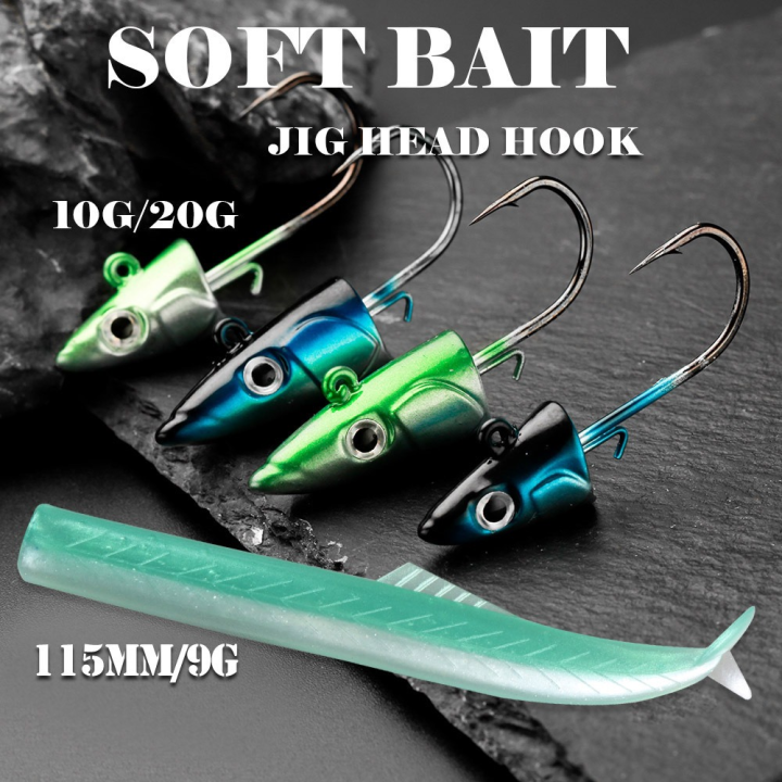 2024 Carbon Steel Fish Eel Lure Bass Cod Artificial Soft Bait Sea ...