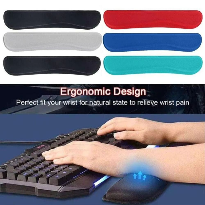 New Memory Foam Keyboard Wrist Rest Pad Superfine Fiber Pain Relief ...