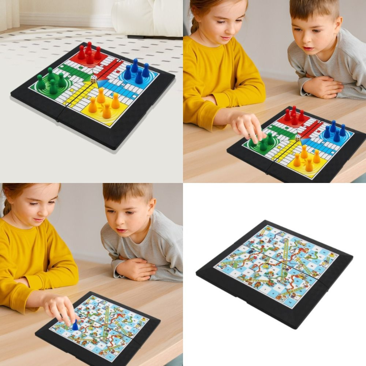 Classic Foldable Ludo Game Set Parent Child Interaction Strategy Game ...