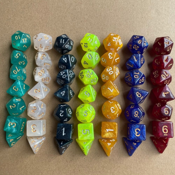 7Pcs/set D12 D20 7-Die For TRPG DND DND Dice Table Game Game Dice ...