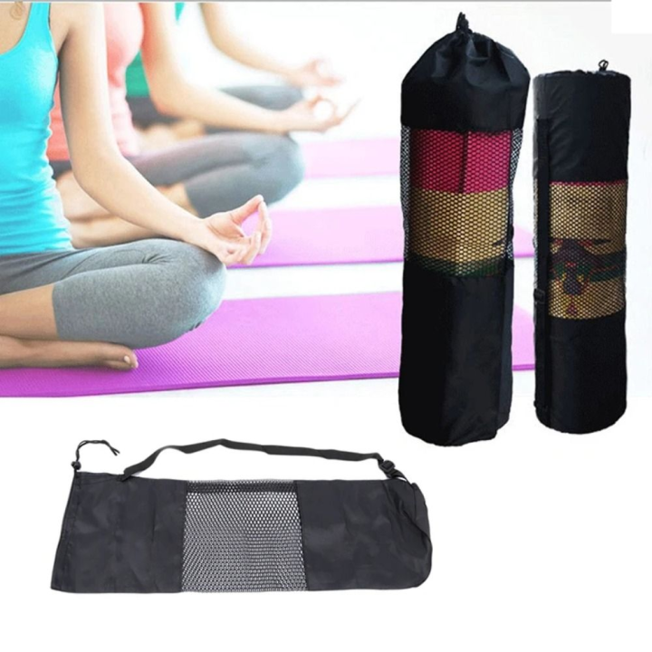 Shoulder Bag Stretching Abdominal Muscles Yoga Mat Bag Mesh Adjustable ...