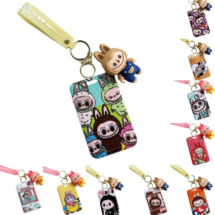 New Cartoon Image for Bubble Mart Labubu Doll Keychain PVC Reusable ...