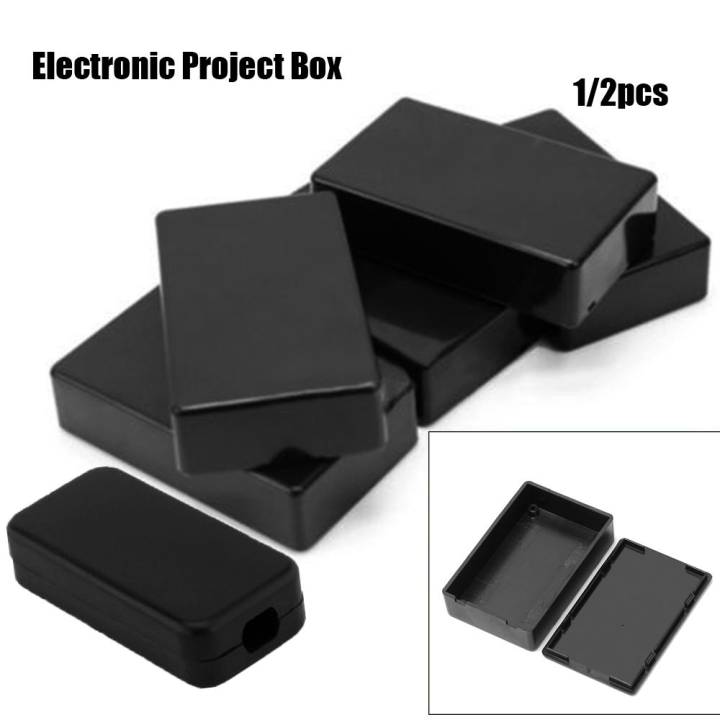 1/2pcs Black ABS Plastic DIY Enclosure Boxes Waterproof Cover Project Instrument Case Electronic ...