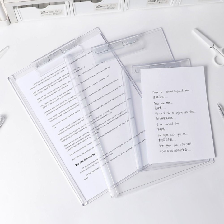 High Quality A4/A5 File Folder Board Acrylic Transparent Clipboard ...