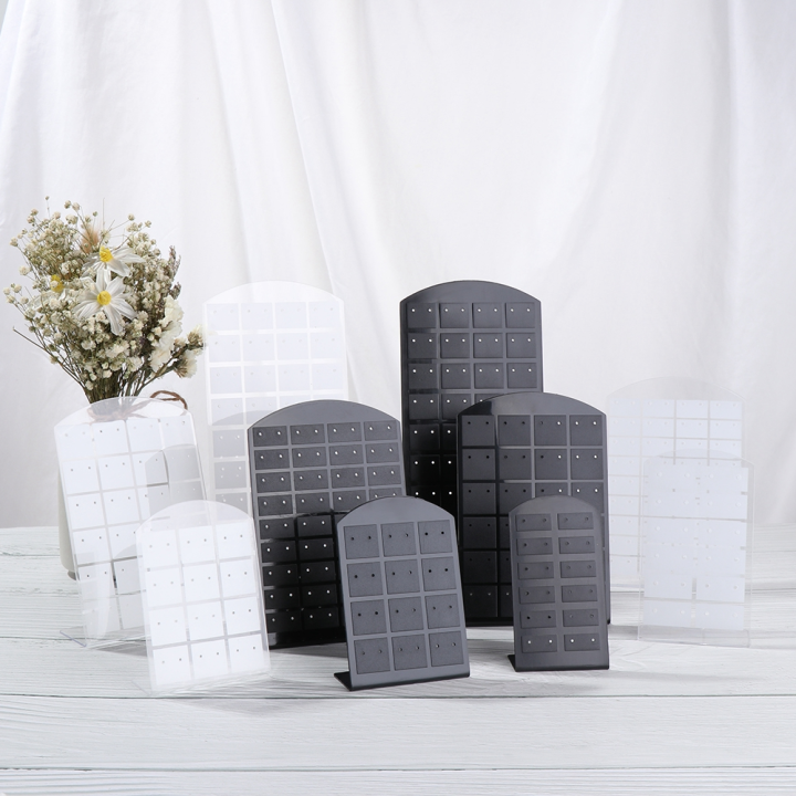 Black/White Accessories Necklaces Holder Earrings Ear Studs Metal Stand ...