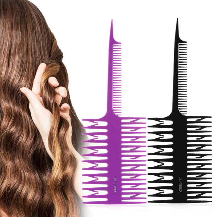 Professional DIY Fish Bone Shape Salon Dyeing Tool Separate Dye Comb ...