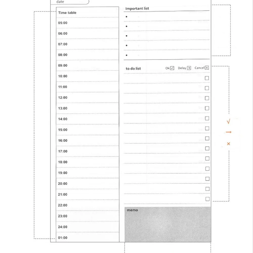 Diary Daily Weekly Monthly Planner Schedule Notebook Agenda Table To Do ...