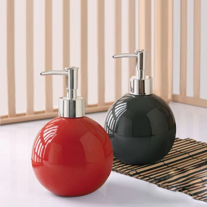 Creative Portable Ceramic Hand Soap Bottle Refillable Press Type Liquid ...
