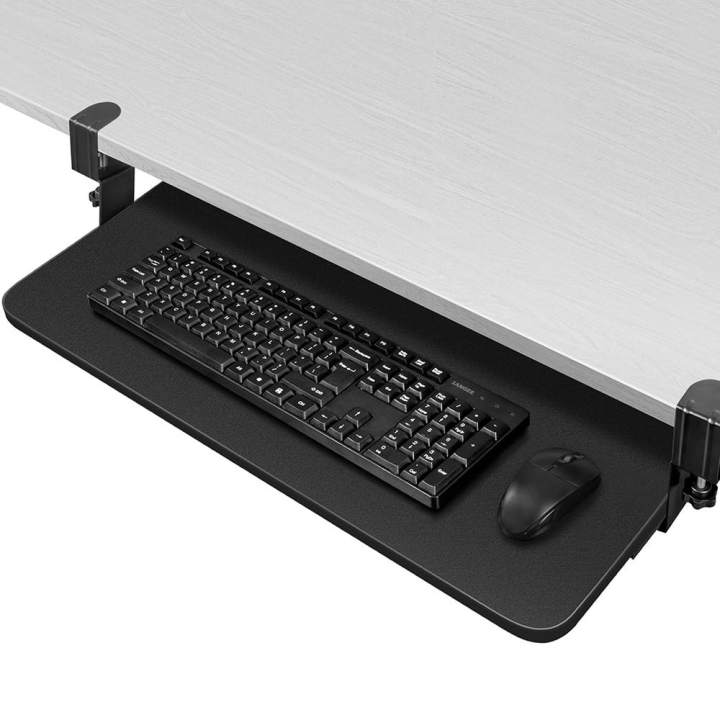 Stable C Clamp Mount Under Desk Keyboard Tray Pull Out Extra Sturdy ...
