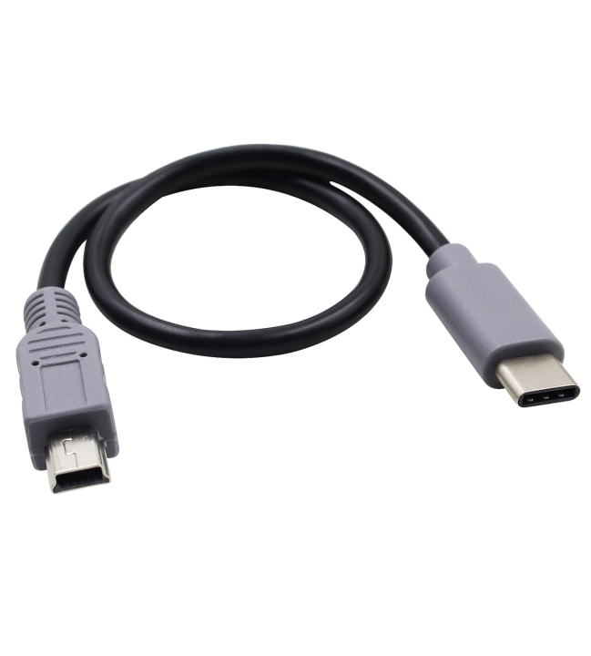 Type C Male to Mini USB Male Data Cable Adapter For Canon EOS 600d 550d ...