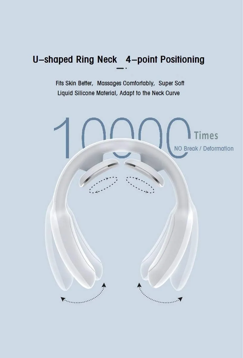 M10 Intelligent Electric Pulse Neck Massager with Heat Portable Massage ...