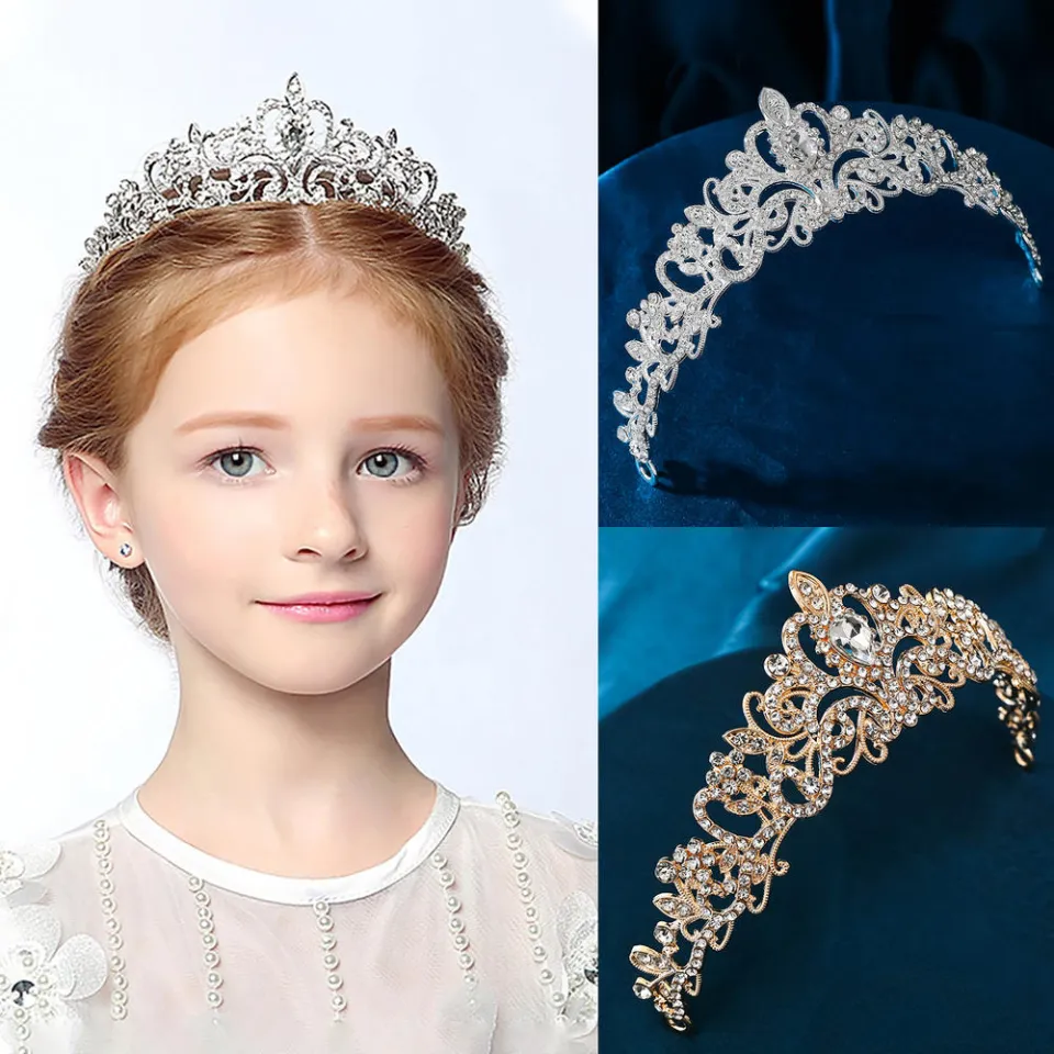 Girls Tiara Crystal Crown Vintage Diadem Wedding Hair Accessories Women Jewelry Daraz .bd