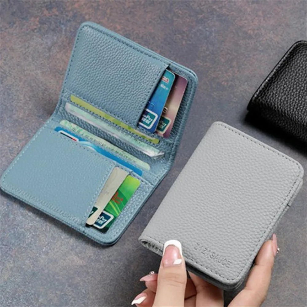 New Super Slim Soft Wallet PU Leather Mini Credit Card Wallet Purse ...